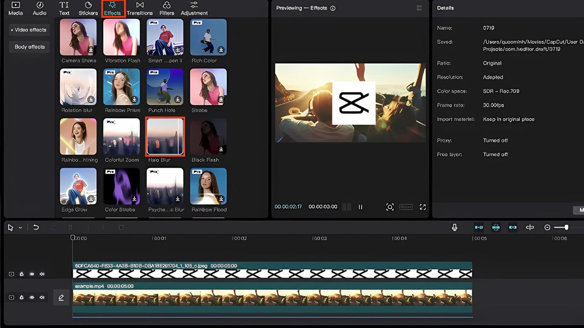 Cách làm mờ video trên CapCut trên điện thoại, PC hiệu quả